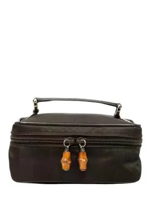 GUCCI Gucci 20th Century Nylon Bamboo Vanity Bag