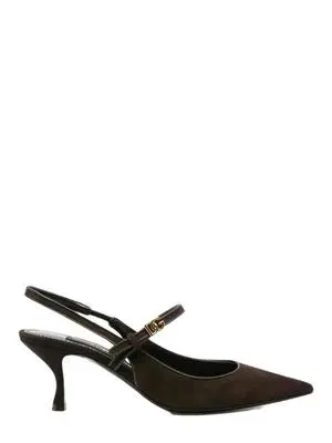 Dolce & Gabbana Dolce & Gabbana Suede Slingback Pumps Brown