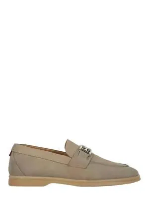 Bally Logo-plaque Leather Loafers - Neutrals
