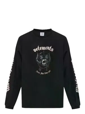 Vetements Graphic-print Long-sleeve T-shirt - Black