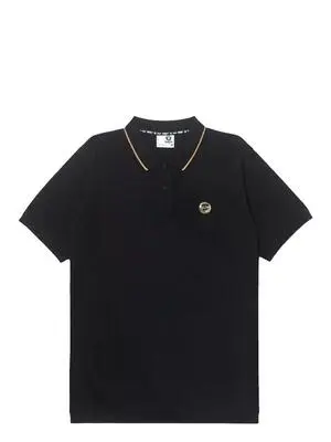 AAPE BY *A BATHING APE Moonface Patch Polo Shirt - Black
