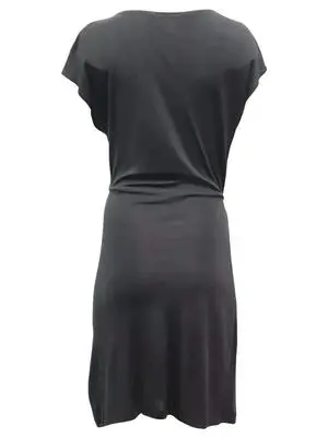 Diane Von Furstenberg Side-tie Draped Dress - Black