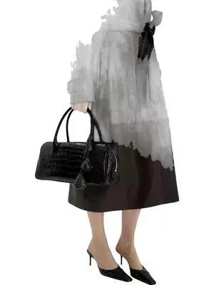 Magda Butrym Magda Butrym Brigitte Crocodile-Embossed Leather Tote Bag Brown