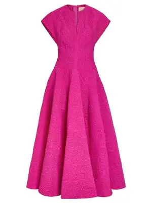 ROKSANDA Roksanda Rova Cloqué Flared Midi Dress Pink