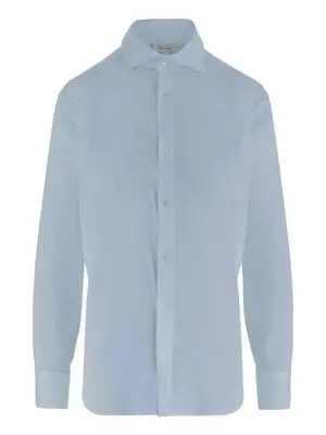 HER SHIRT Long-sleeve Button-up Shirt - Blue