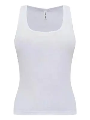 SAMSOE SAMSOE Ribbed Racerback Tank Top - White