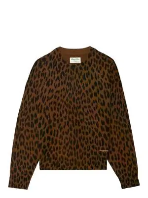 ZADIG&VOLTAIRE Zadig&Voltaire Soulo LC Leopard Print Crew Neck Sweater