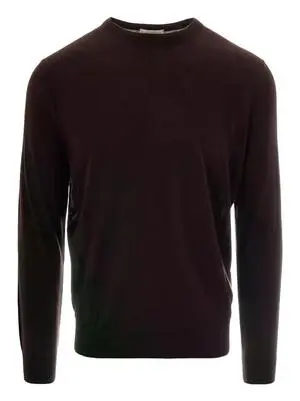 BALLANTYNE Crew Neck Wool Sweater - Brown