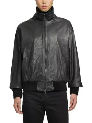 GIORGIO BRATO Giorgio Brato High-Neck Leather Jacket