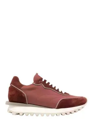 Eleventy Panelled Lace-up Sneakers - Red