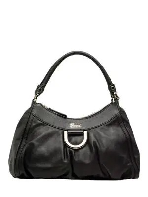 Gucci Gucci Calfskin Abbey D Ring Handbag Black