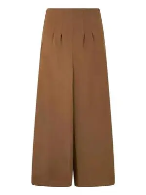 Alberta Ferretti High-waisted Pleated Palazzo Pants - Brown