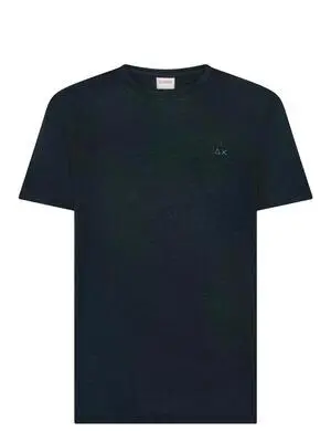 SUN 68 Linen-flax T-shirt - Blue
