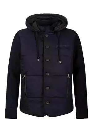 GRAN SASSO Hooded Quilted Jacket - Blue