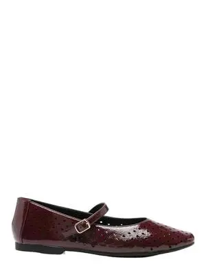 LINDA BAUMANN Perforated Ballet Flats - Red