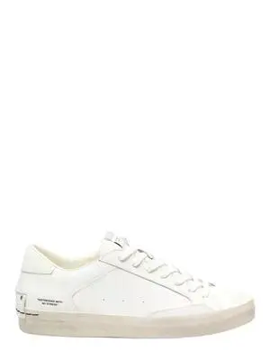 CRIME LONDON Distressed Effect Leather Sneakers - White