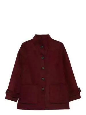 THE DYNAMIS STUDIO Button-up Wool Coat - Red