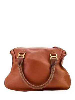 Chloé Chloé Marcie Leather Medium Shoulder Bag Brown