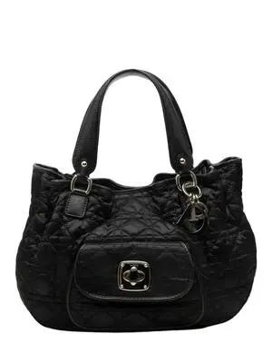 Dior 2009 Nylon Cannage Charming Lock Tote Bag - Black