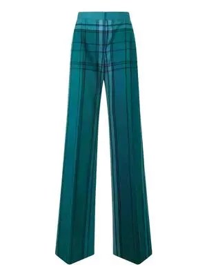 ALBERTA FERRETTI Alberta Ferretti Checked Wide-Leg Trousers