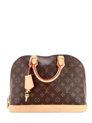 LOUIS VUITTON Monogram Canvas Alma Pm Satchel Handbag - Brown