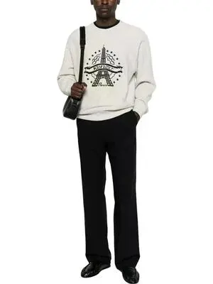 Kenzo Eiffel Tower Motif Sweatshirt - Neutrals