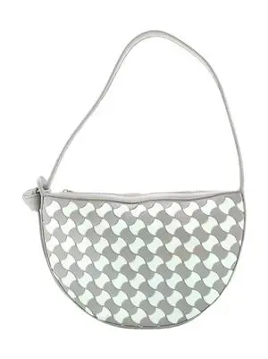 Bottega Veneta Bottega Veneta Sunrise Bicolor Wavy Pavimento Leather Mini Shoulder Bag Grey