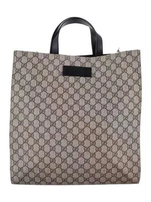 Gucci Gg Coated Canvas Convertible Tote Bag - Brown