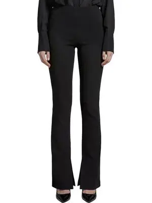Federica Tosi Cady Trousers With Slit Hem - Black