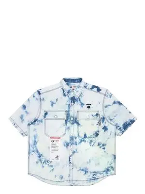 AAPE BY *A BATHING APE Moonface Short-sleeve Shirt - Blue