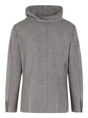 Eleventy Hooded Single-breasted Blazer - Grey