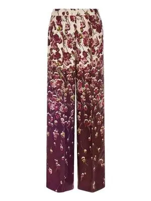 F.R.S FOR RESTLESS SLEEPERS Wide Leg Floral Print Trousers - Red