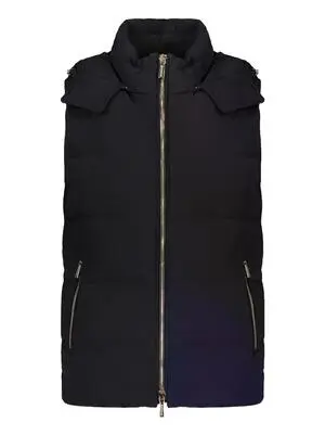 MOORER Fire Hooded Padded Gilet - Blue