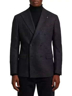 Tagliatore New York Houndstooth-pattern Blazer - Grey