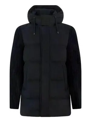 HERNO Herno Knitted Sleeve Hooded Jacket