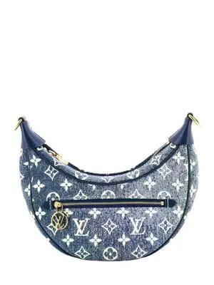 LOUIS VUITTON Louis Vuitton Loop Monogram Jacquard Denim Hobo Bag Blue