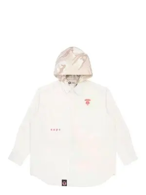 AAPE BY *A BATHING APE Embroidered Hooded Shirt - White