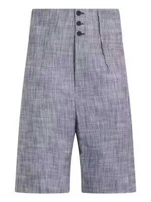 Philosophy Di Lorenzo Serafini Button-fastening Pleated Shorts - Grey