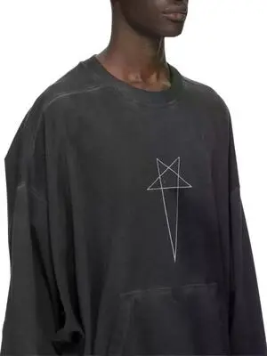 Rick Owens Geth Pentagram Print Sweater - Black