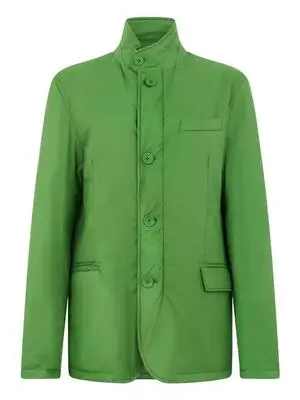 Herno Button-fastening High-neck Jacket Green