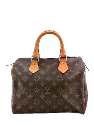 LOUIS VUITTON Speedy Monogram Canvas 25 Satchel Handheld Bag - Brown