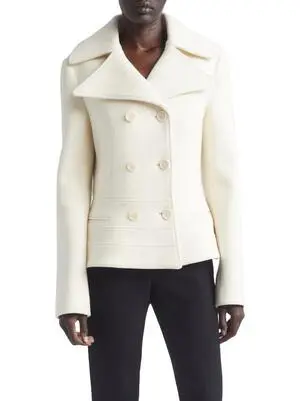 Proenza Schouler Romane Compact Melton Wool Jacket - Ivory