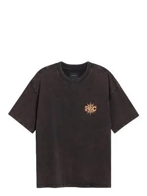 PACSUN Logo Cotton Graphic T-shirt - Black
