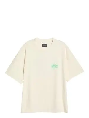 PACSUN Logo Cotton Graphic T-shirt - Cream