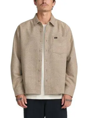 Rvca Dayshift Flannel Button-up Shirt - Wheat