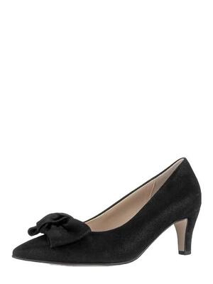 Gabor Odelia Pump With Textile Bow Detailing - Black