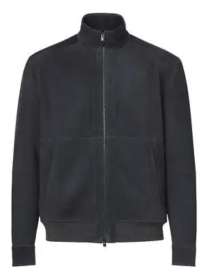 Canali Suede Bomber Jacket - Blue