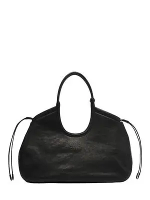 Miu Miu Ivy Leather Tote Bag - Black