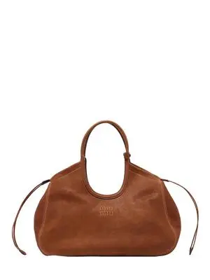Miu Miu Ivy Leather Tote Bag - Brown