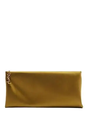 Saint Laurent Evening Clutch With Zipper Closure - Yellow